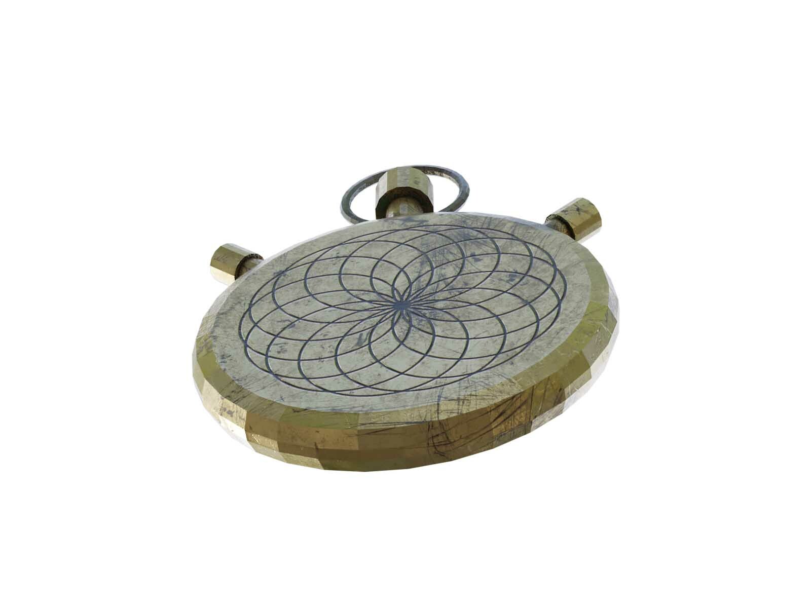 ArtStation - Gold Retro Stopwatch Low Poly 3D Model | Game Assets