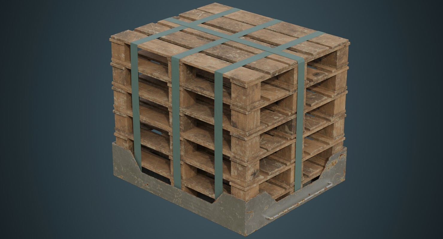 ArtStation - Pallet Rack 1B | Game Assets