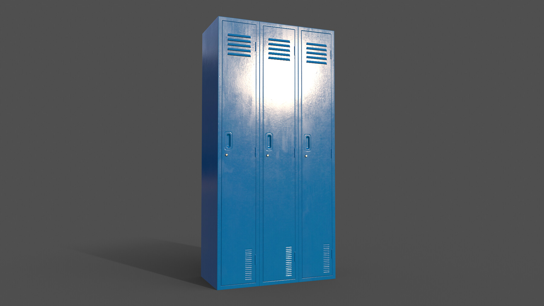 ArtStation - PBR School Gym Locker 03 - Blue Light | Game Assets
