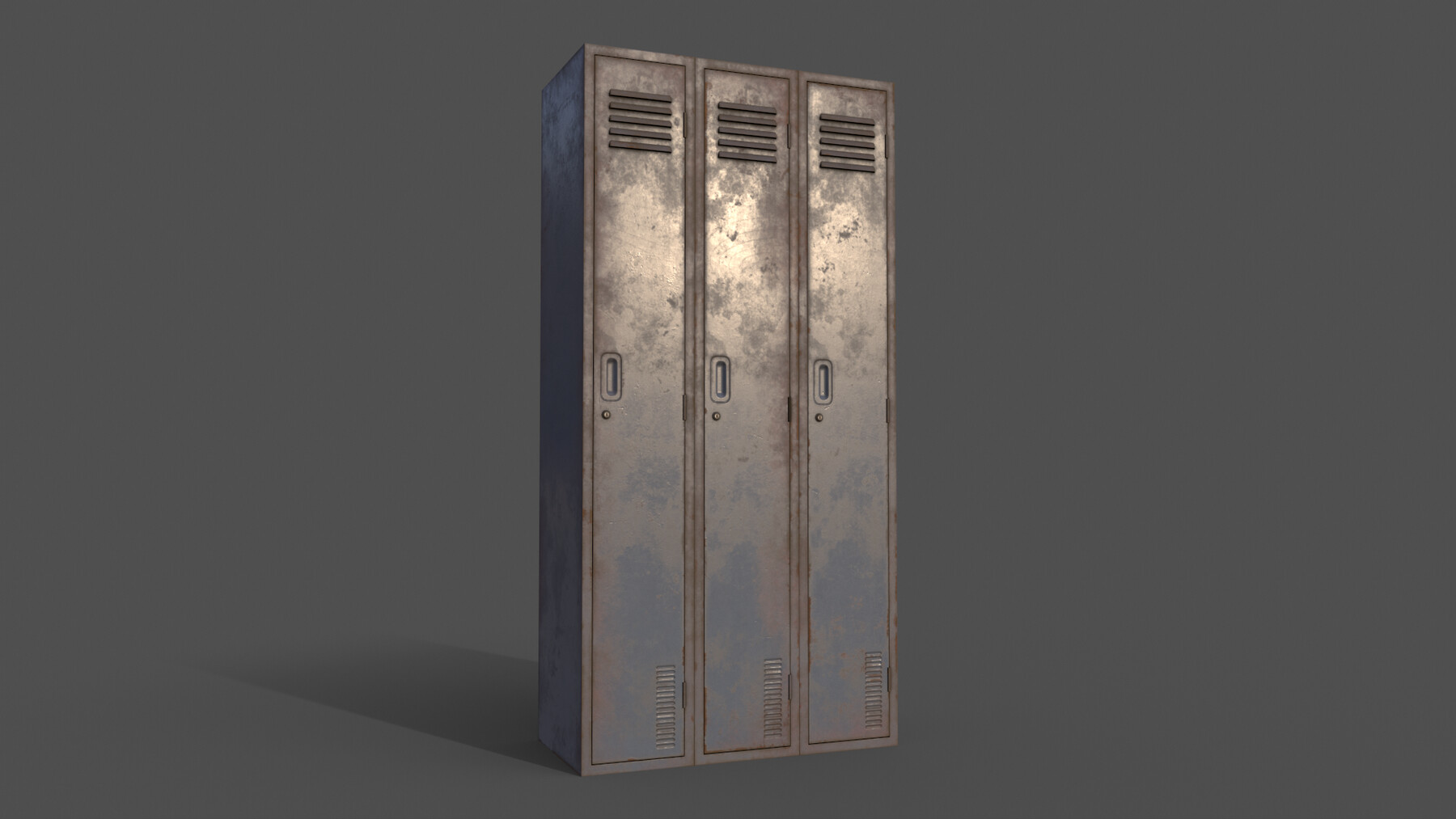 ArtStation - PBR School Gym Locker 03 - Grey | Game Assets