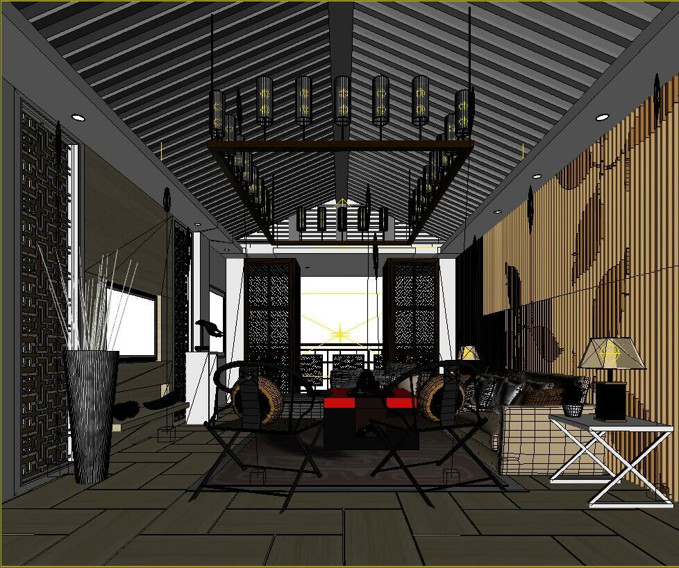 ArtStation - Chinese style fashionable vintage room 1805 | Resources