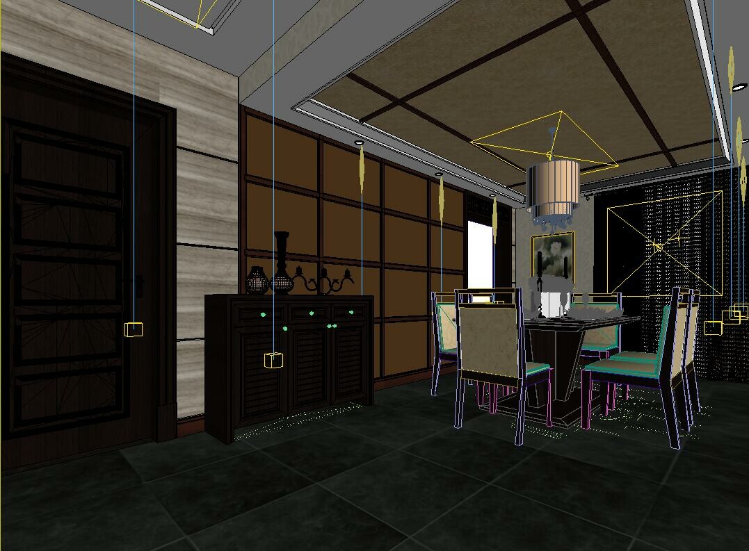 ArtStation - Chinese style fashionable vintage room 1819 | Resources