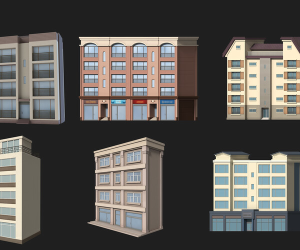 ArtStation - Cartoon building house | Resources