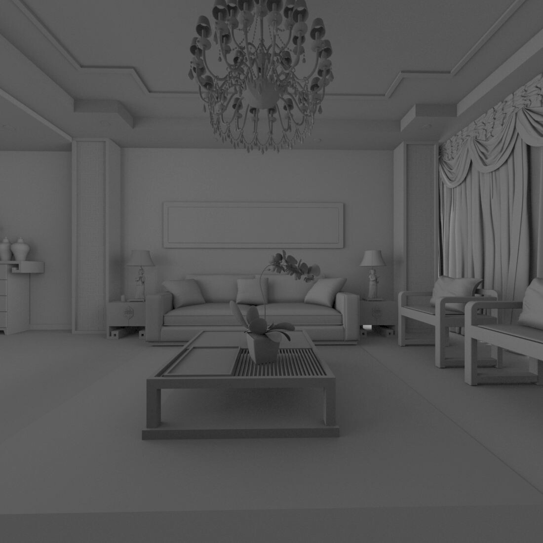 ArtStation - Avant-garde luxury family living room 41 | Resources