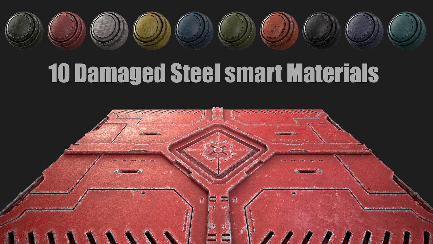 ArtStation - 10 Damaged steel smart materials | Game Assets