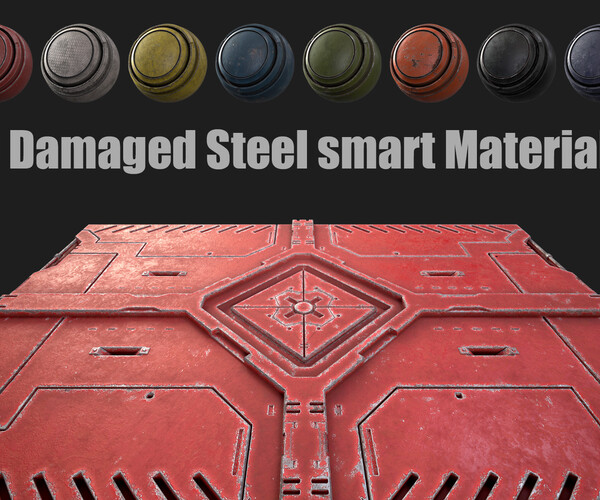 ArtStation - 10 Damaged steel smart materials | Game Assets