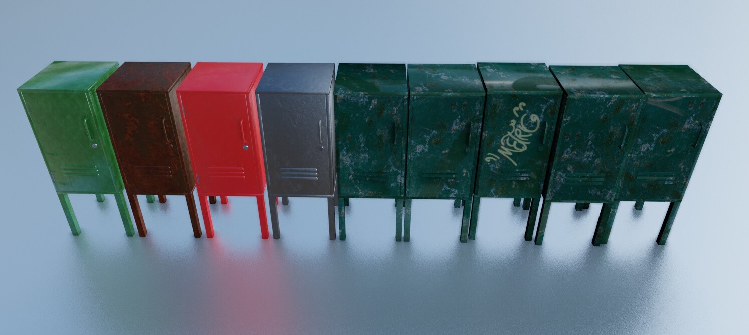 ArtStation - Locker Set | Game Assets