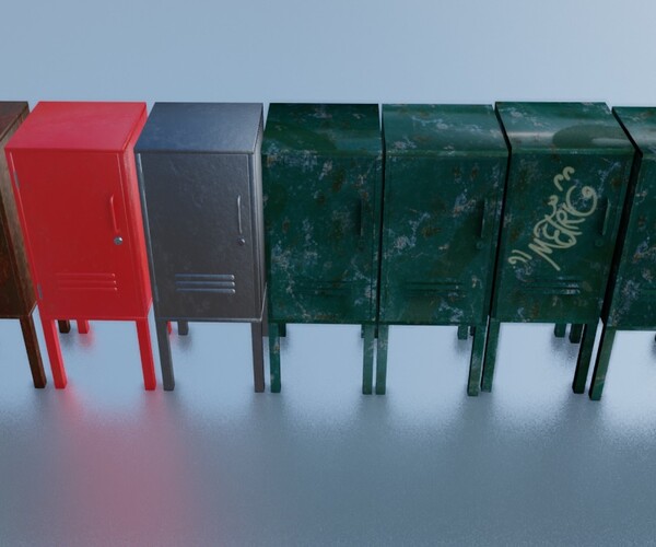 ArtStation - Locker Set | Game Assets