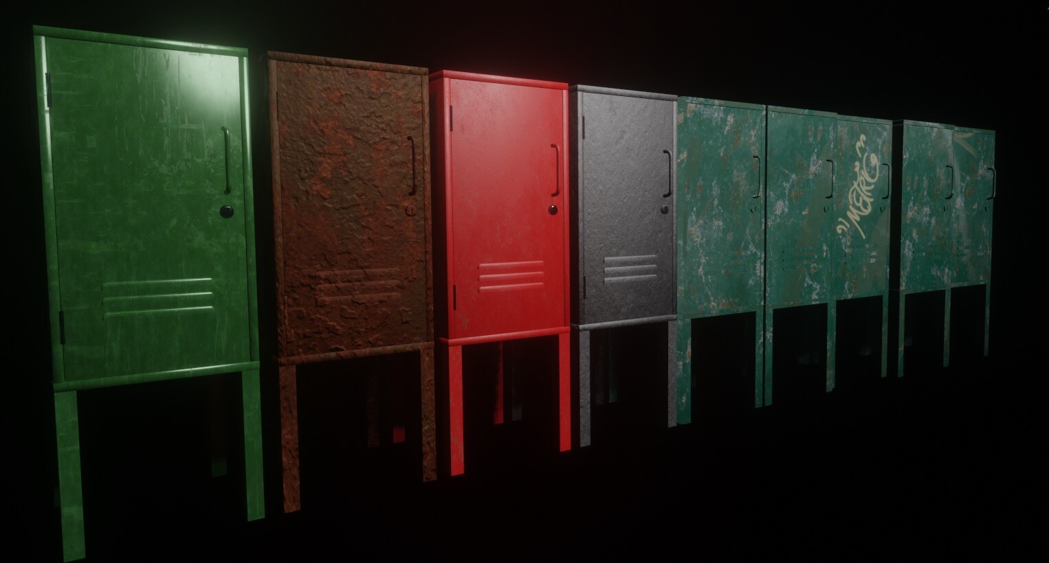 ArtStation - Locker Set | Game Assets