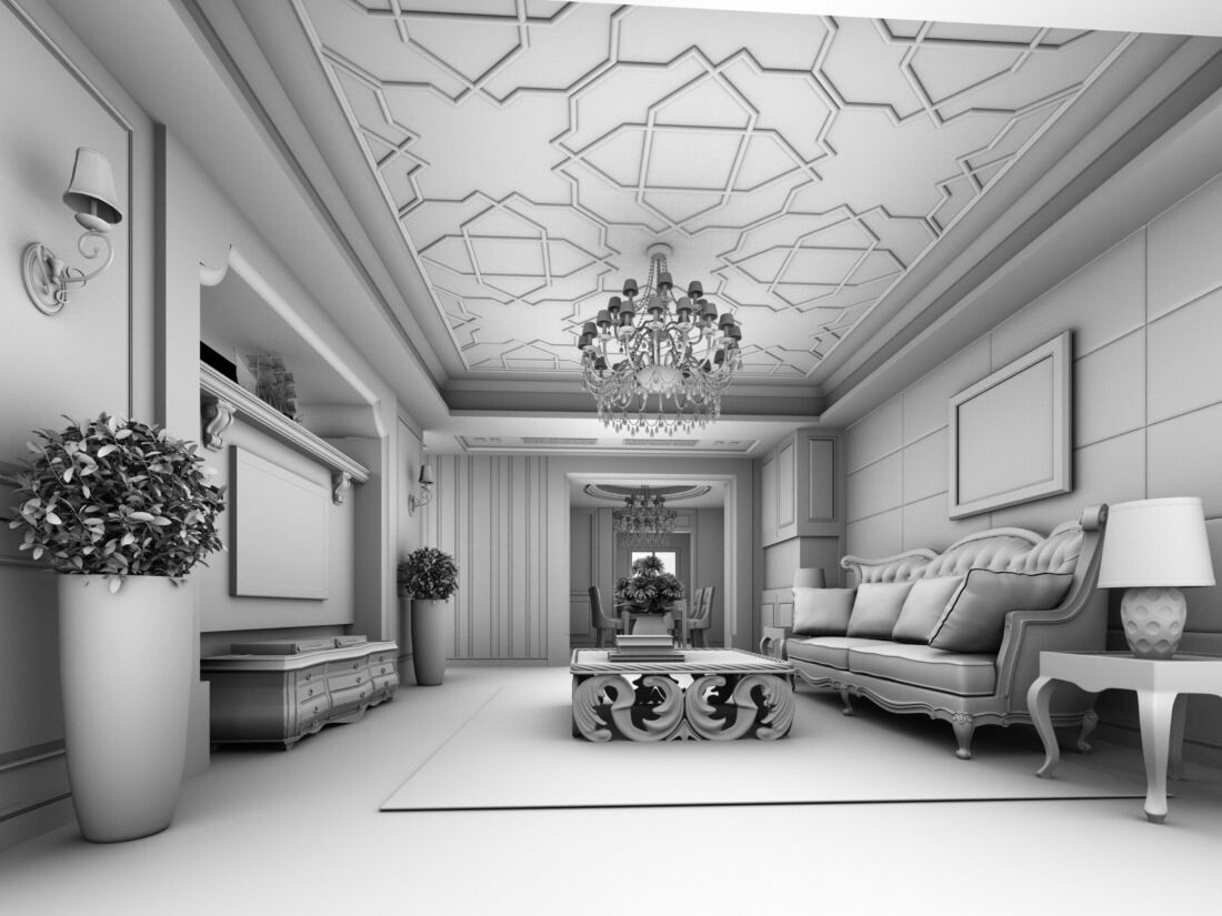 ArtStation - Avant-garde luxury family living room 81 | Resources
