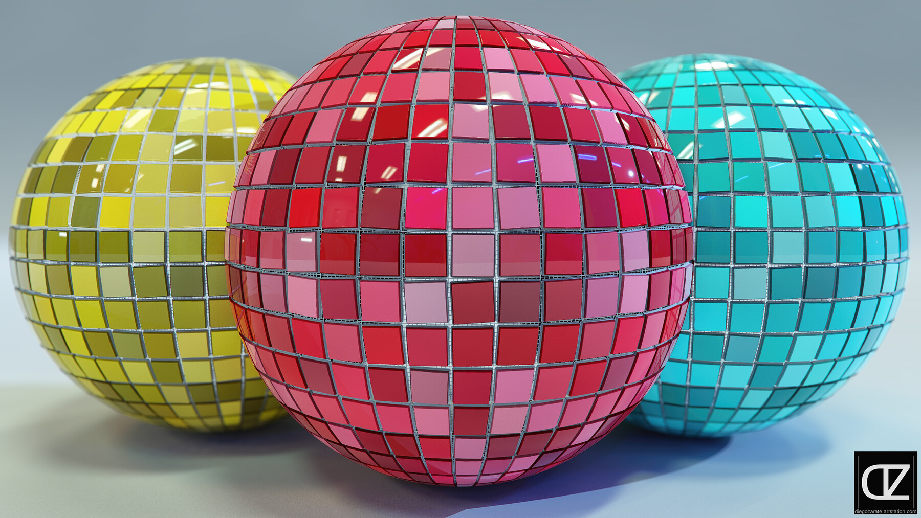 ArtStation - PBR - SMALL GLASS TILES, 7 COLOR PACK - 4K MATERIAL | Game ...