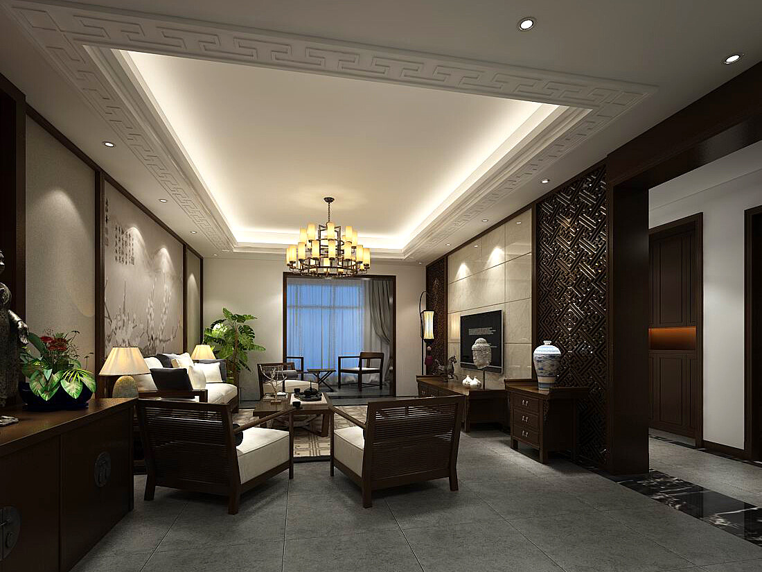 ArtStation - Chinese living room design 03 | Resources