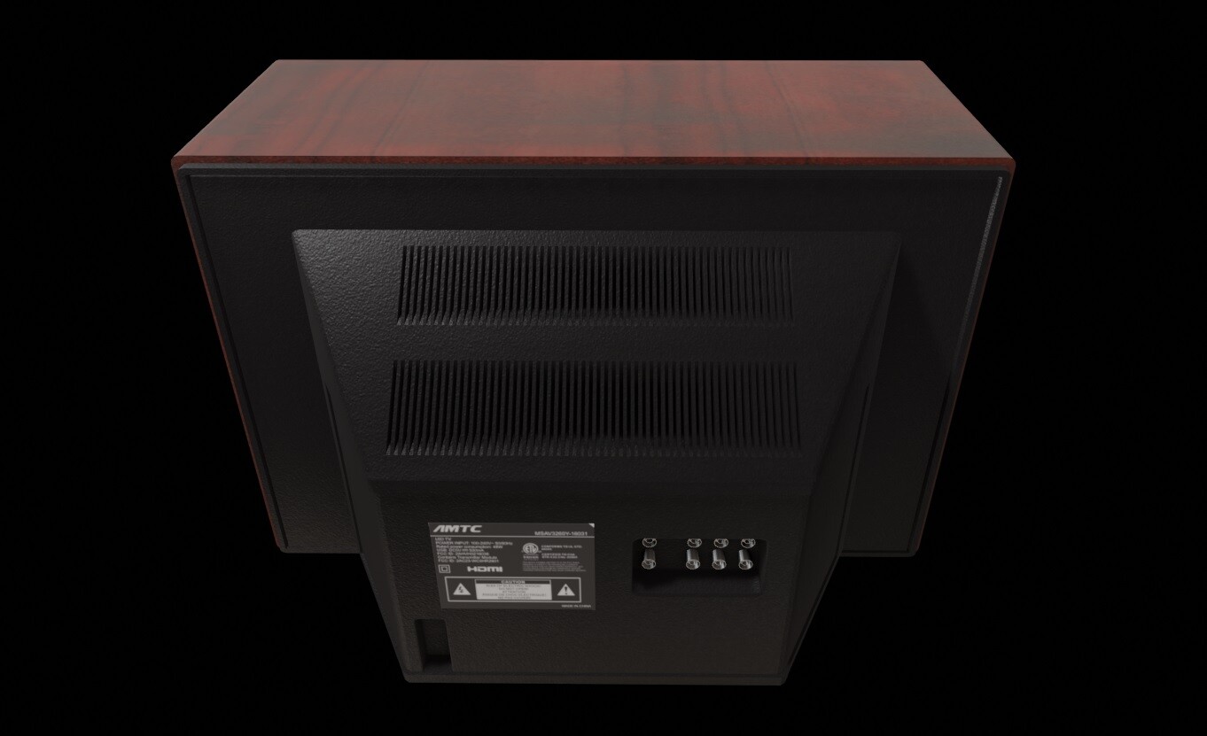 ArtStation - CRT TV 3D Model (Type 2) | Game Assets