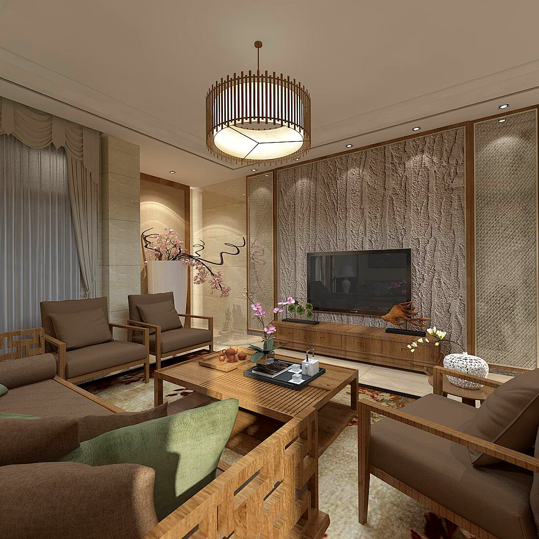 ArtStation - Chinese living room design 09 | Resources