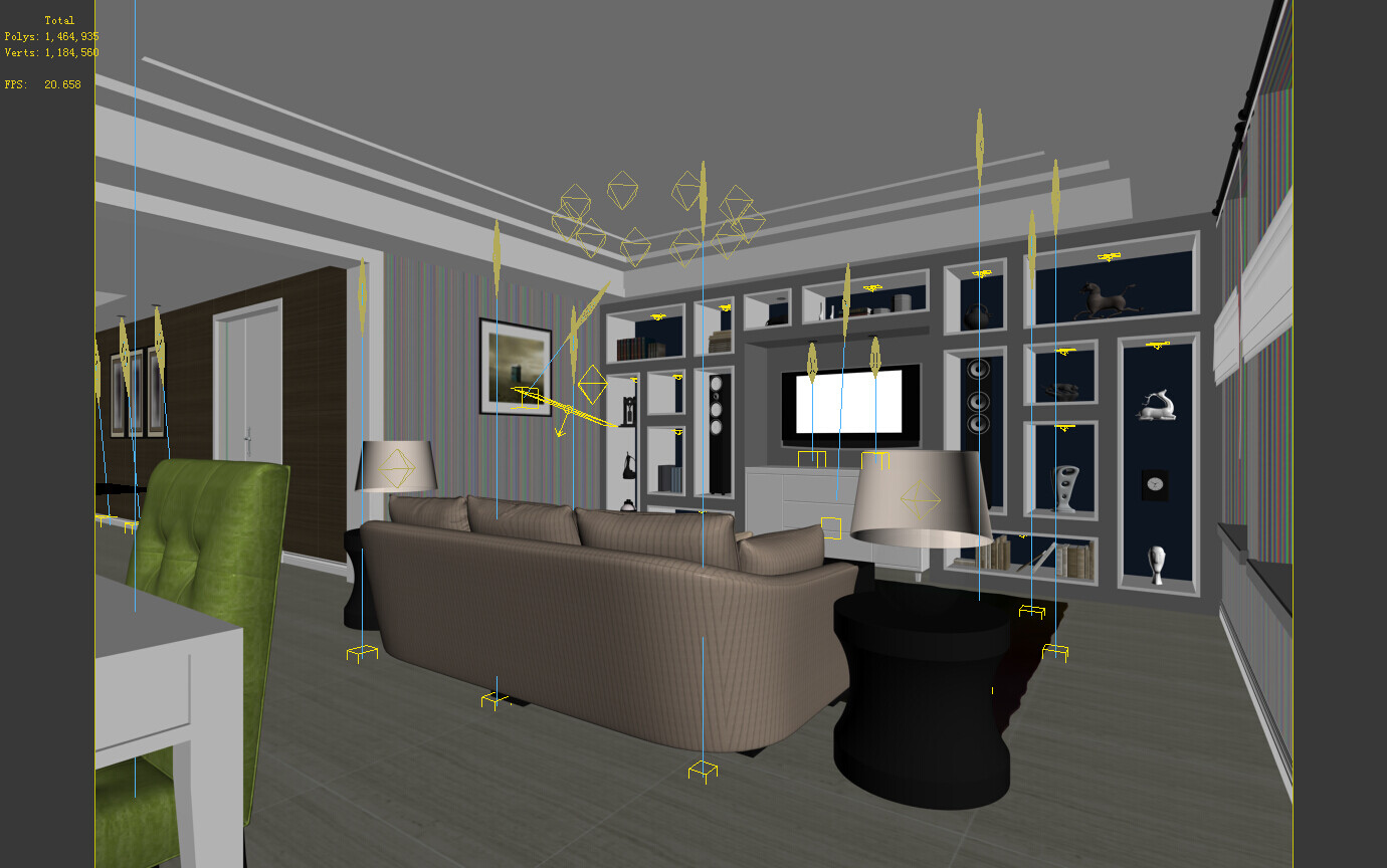 ArtStation - Fashion luxury villa reception living room - 01 | Resources