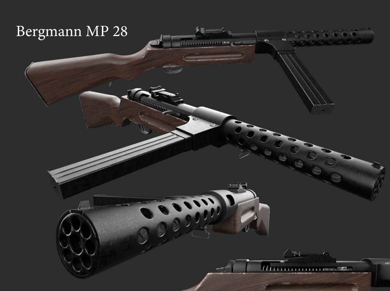 ArtStation - Bergmann MP 28 | Game Assets