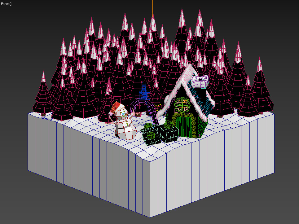 ArtStation - Low Poly Christmas Scene | Resources