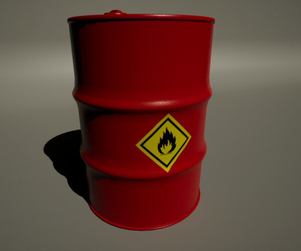 ArtStation - Flammable Drum | Game Assets