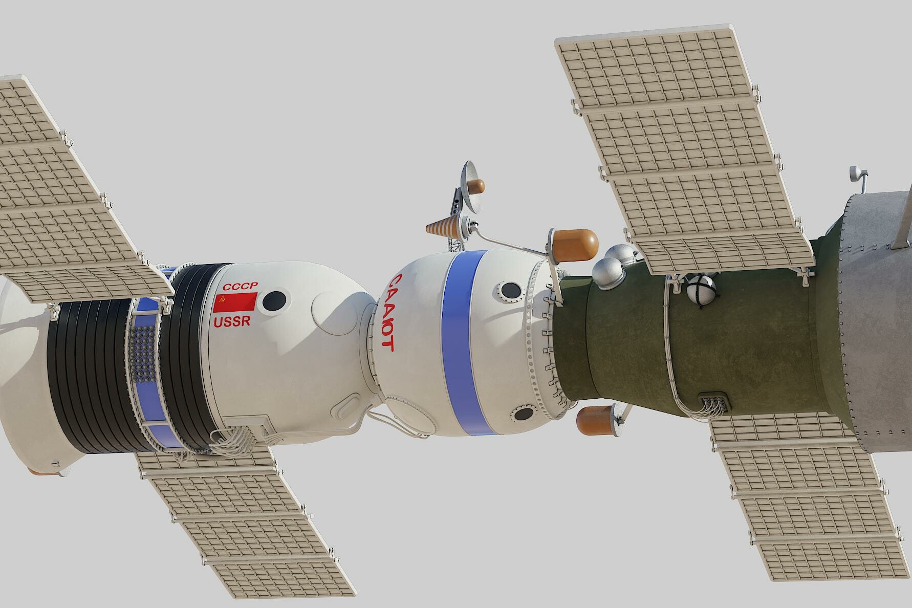 ArtStation - salyut space station 3D model | Resources