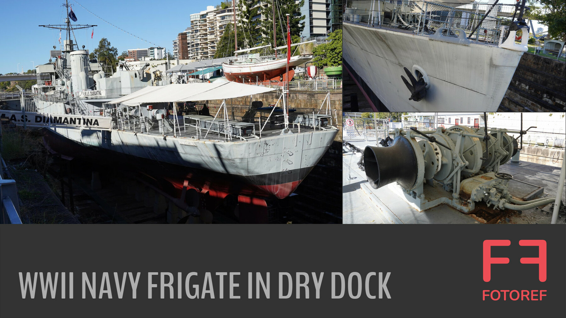 ArtStation - 680 photos of WWII Navy Frigate in Dry Dock | Resources