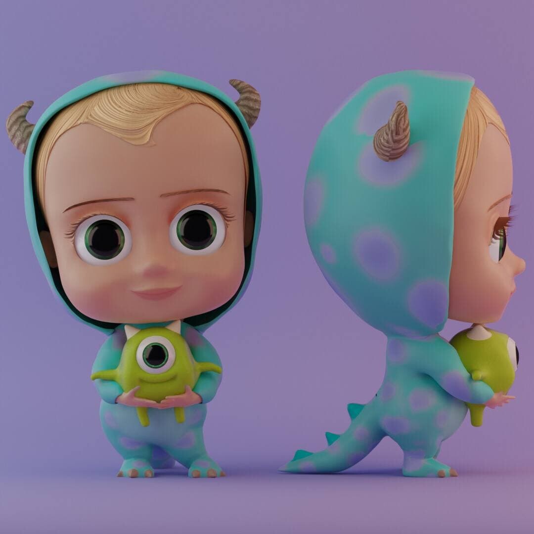 ArtStation - 3d model Baby Boss character | Game Assets