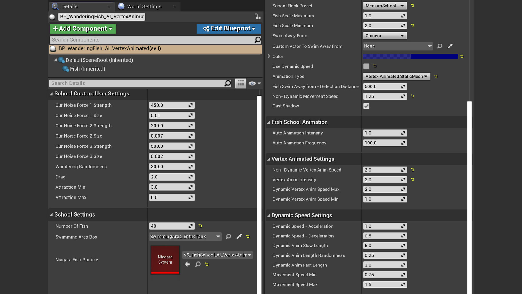 ArtStation - Fish School System V2 UE4 | Game Assets