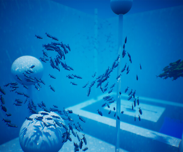 ArtStation - Fish School System V2 UE4 | Game Assets