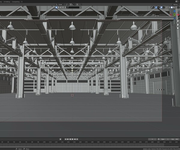 ArtStation - Warehouse Hipoly 3D Model | Resources