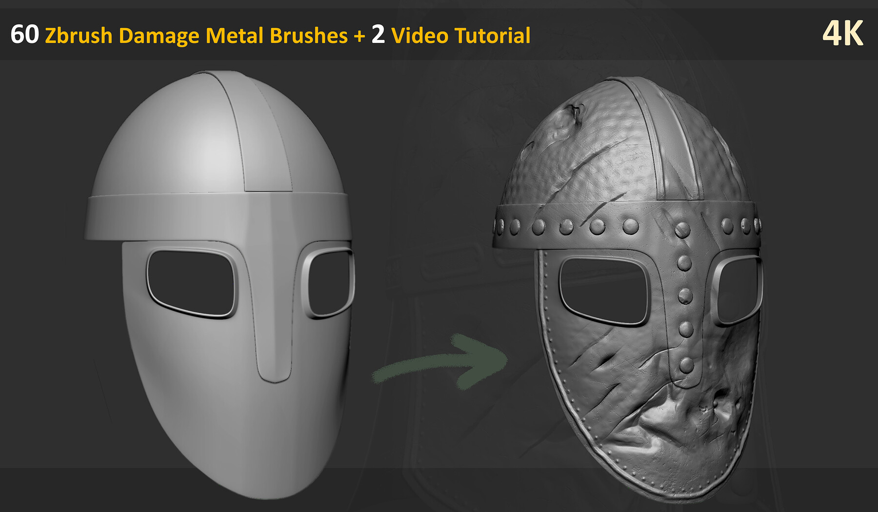 ArtStation - 60 Zbrush Damage Metal Brushes + 2 Video Tutorial - Vol 1 ...