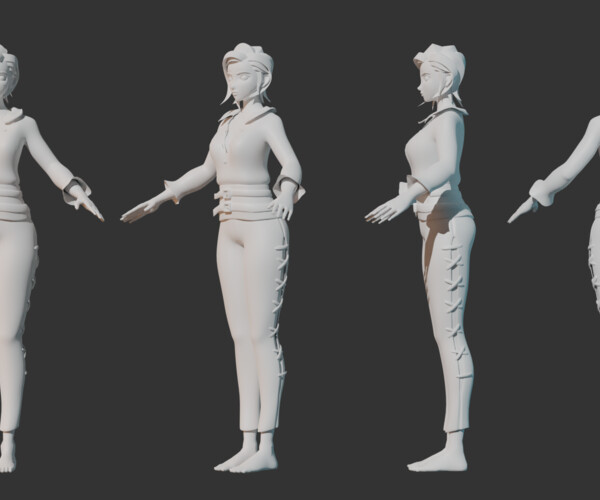 ArtStation - Stylized Female Base Mesh | Game Assets