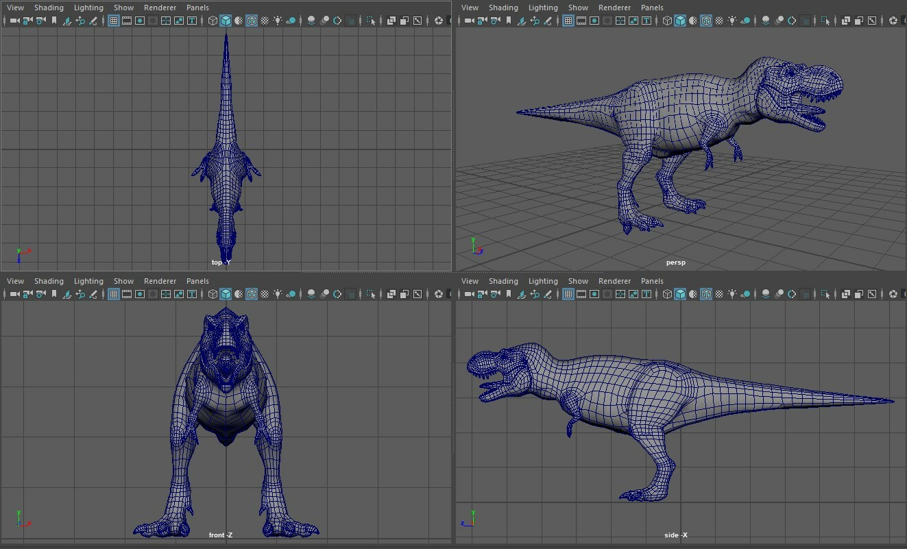 ArtStation - T-Rex Base Mesh | Game Assets