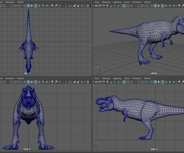 ArtStation - T-Rex Base Mesh | Game Assets