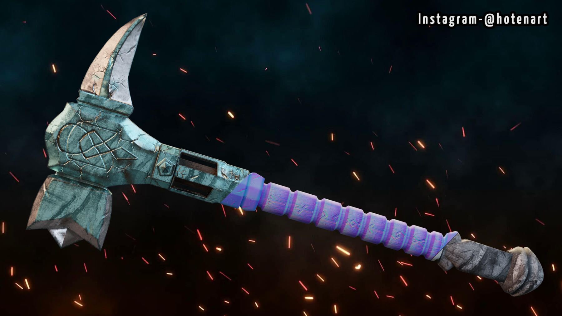 ArtStation - Axe_Low-Poly_PBR_textures | Game Assets