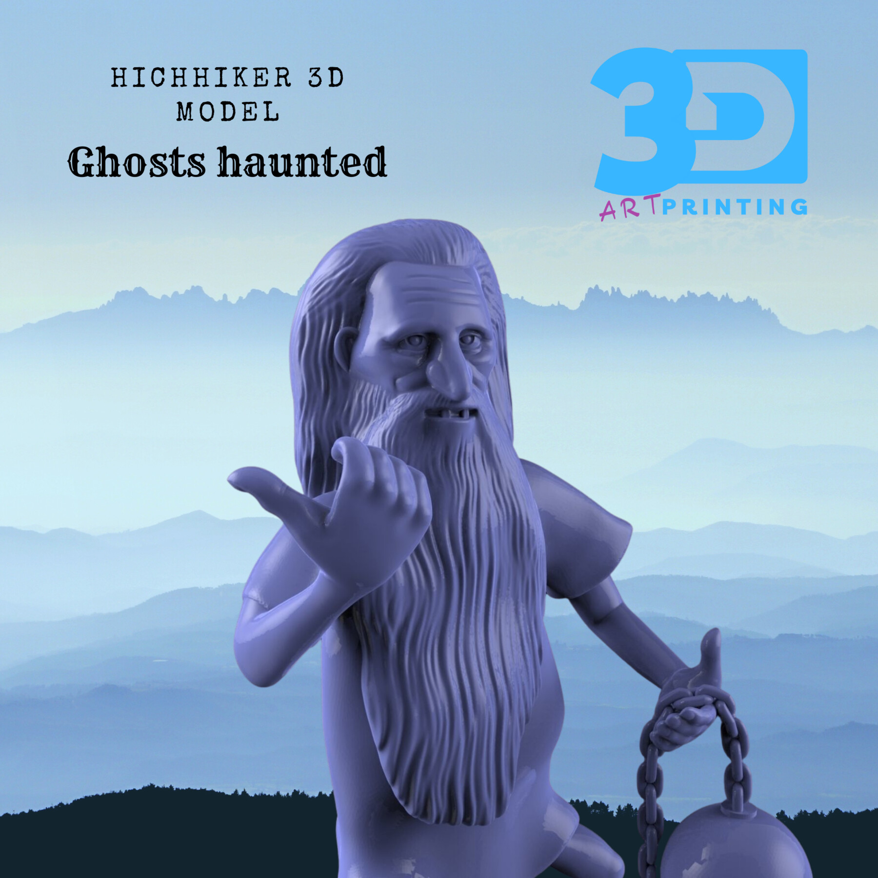 ArtStation - HITCHHIKING GHOSTS HAUNTED MANSION 3D PRINT MODEL ...