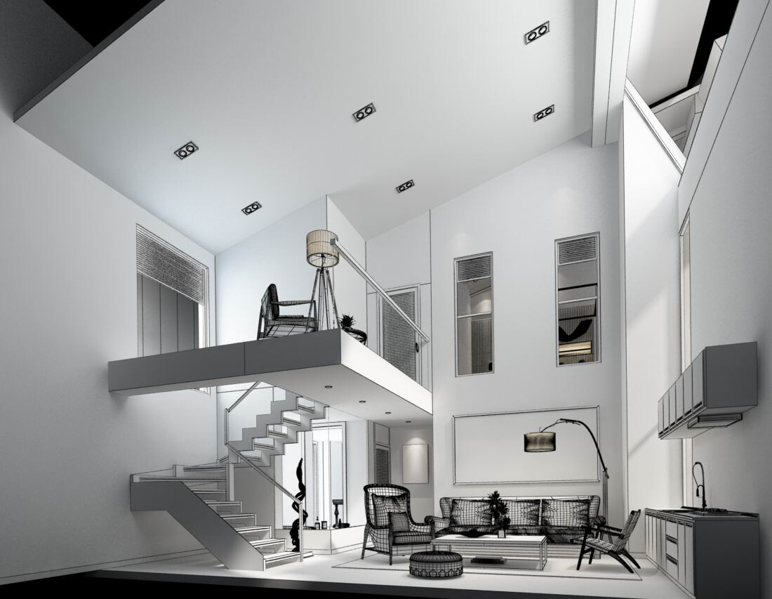 ArtStation - Fashionable avant-garde living room design 39 | Resources