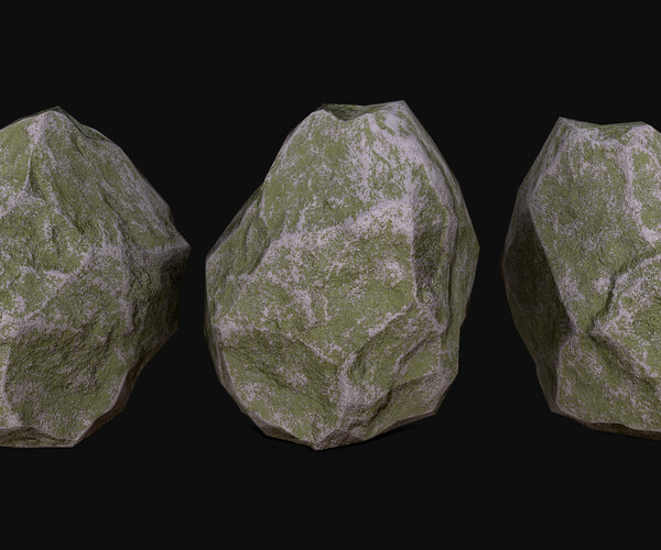ArtStation - Low Poly Rock_02 ( Model+ Texture ) | Game Assets