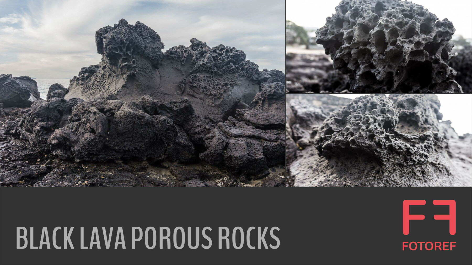 ArtStation - 183 photos of Black Lava Porous Rocks | Resources