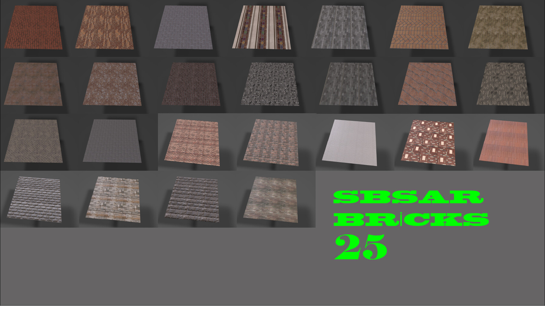 ArtStation - SBSAR BRİCKS 25 | Game Assets