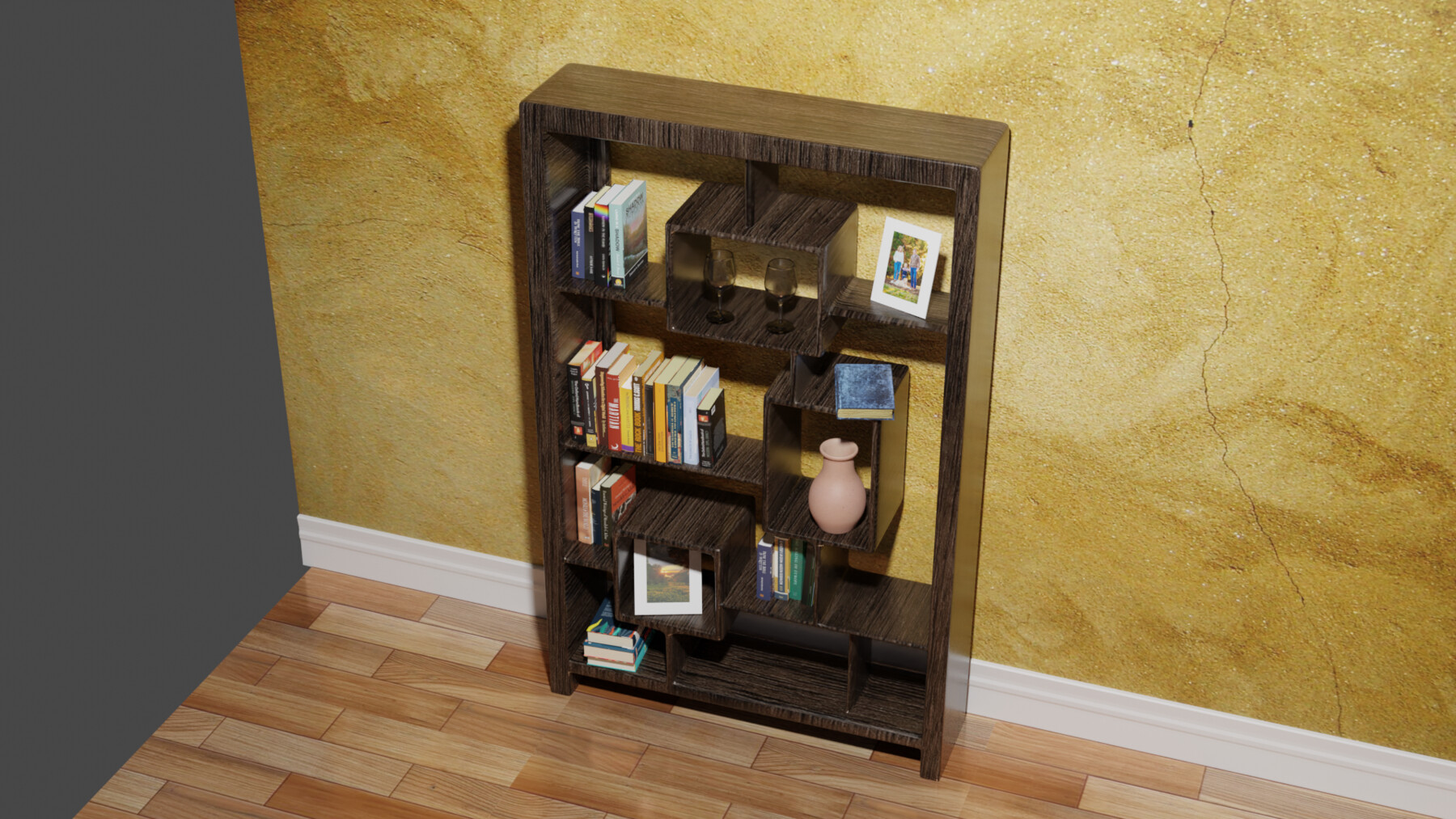 ArtStation - BookShelf Low-Poly 3D model | Game Assets