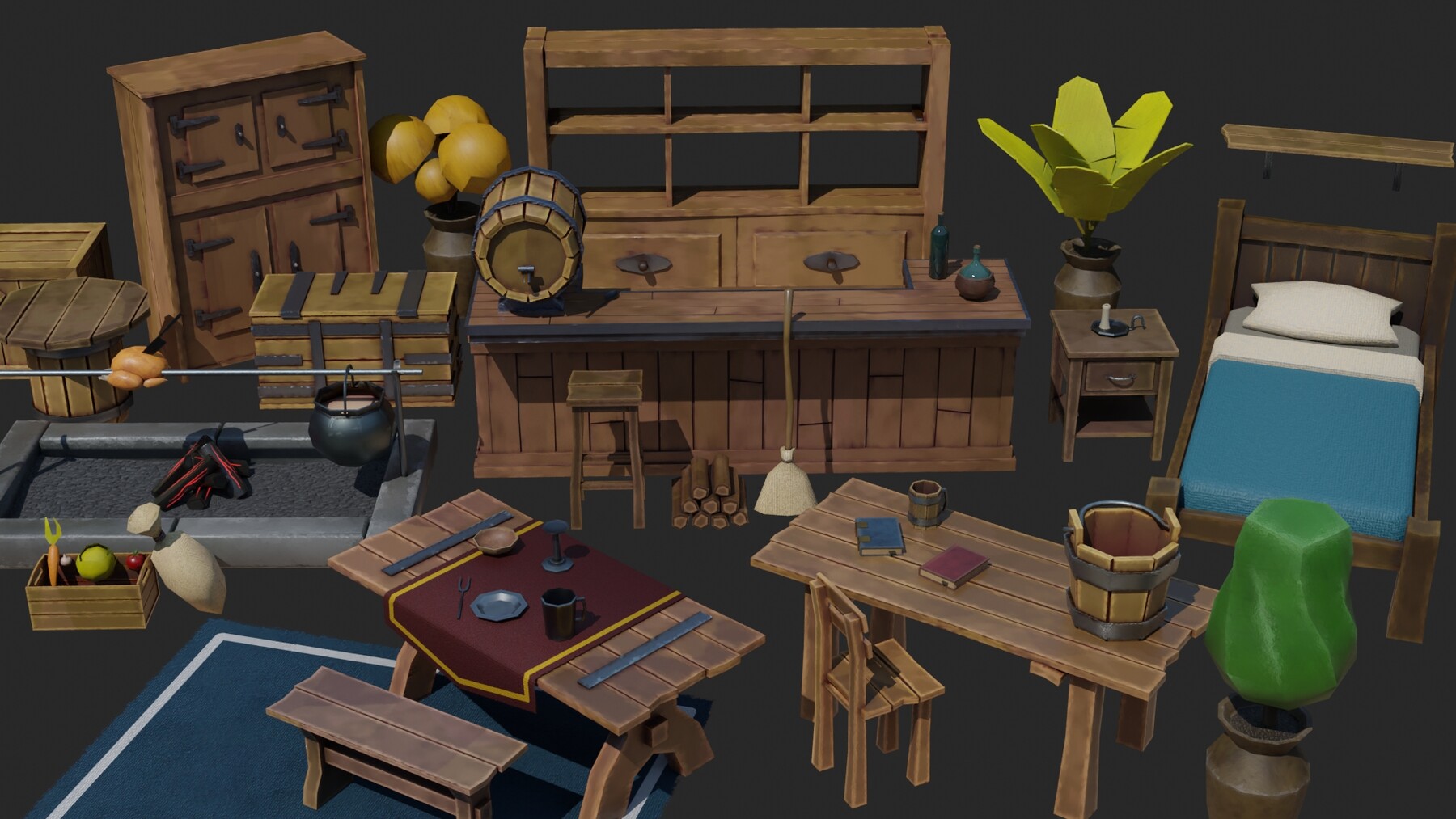 ArtStation - Stylized Tavern Props | Game Assets