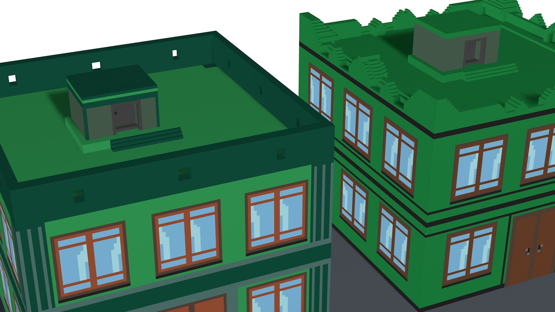 ArtStation - Two buildings | Resources