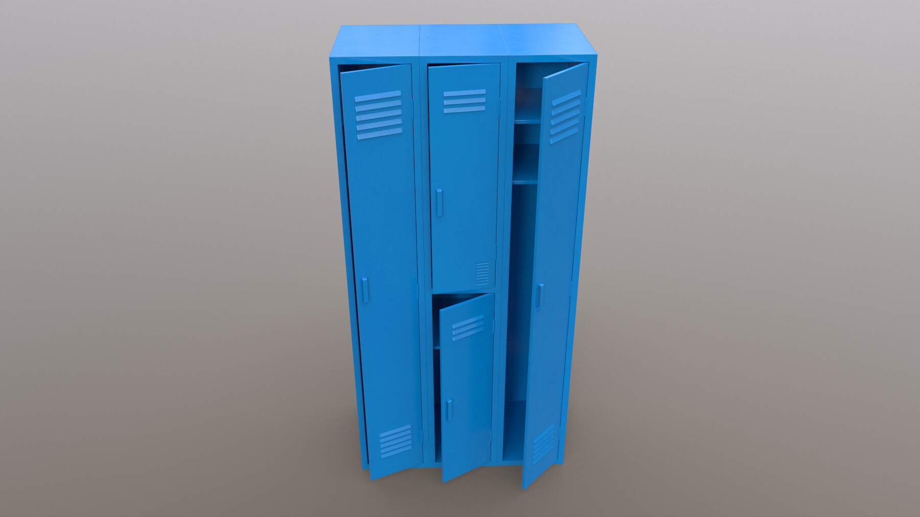 ArtStation - PBR School Gym Locker 04 - Blue Light | Game Assets