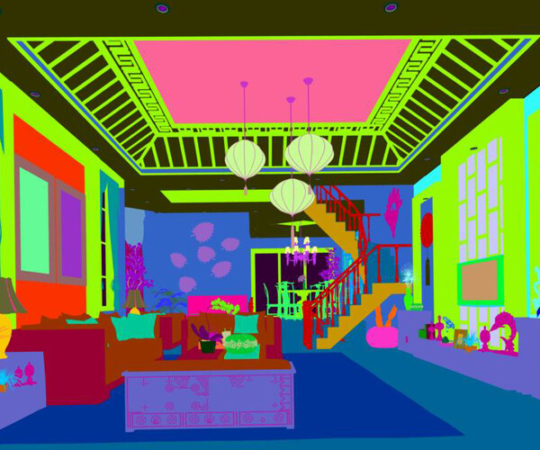 ArtStation - Southeast Asian style living room 01 | Resources