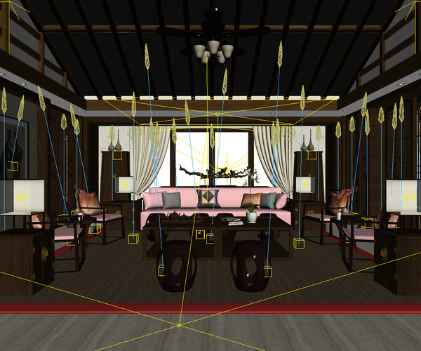 ArtStation - Southeast Asian style living room 05 | Resources