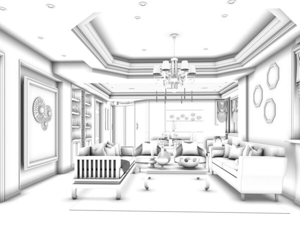 ArtStation - Southeast Asian style living room 06 | Resources
