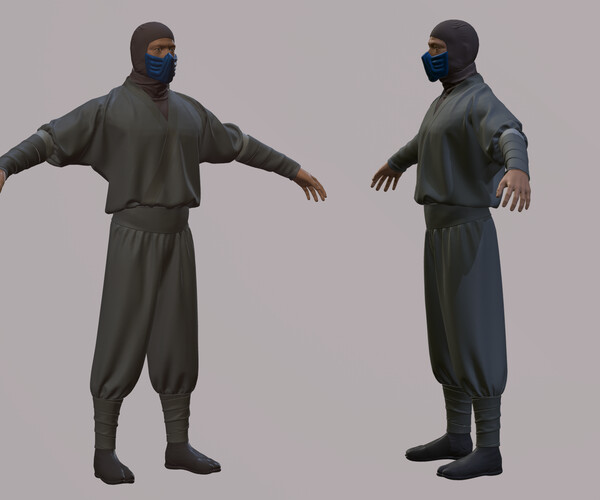 ArtStation - Ninja 01 Basemesh | Game Assets