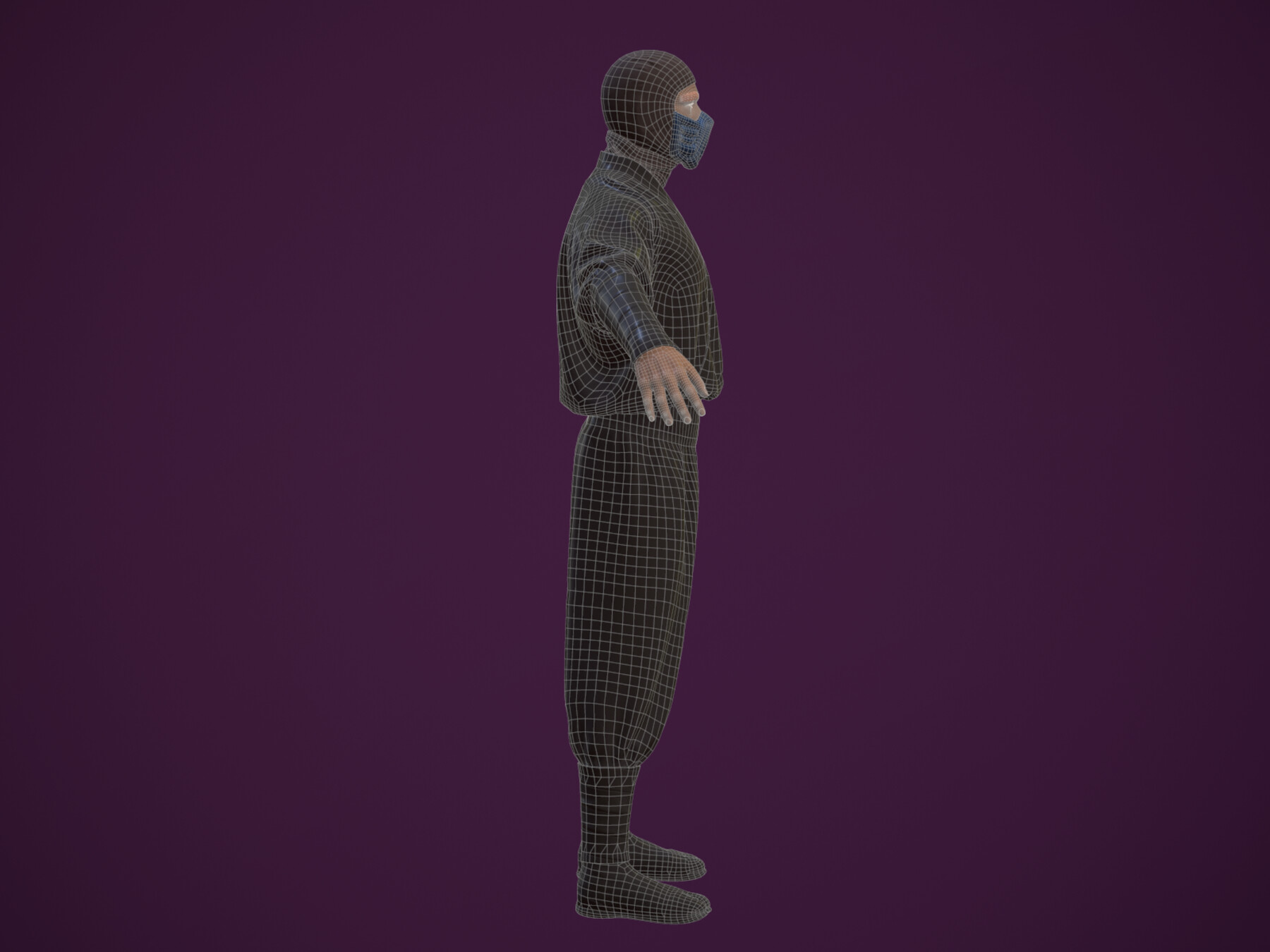 ArtStation - Ninja 01 Basemesh | Game Assets