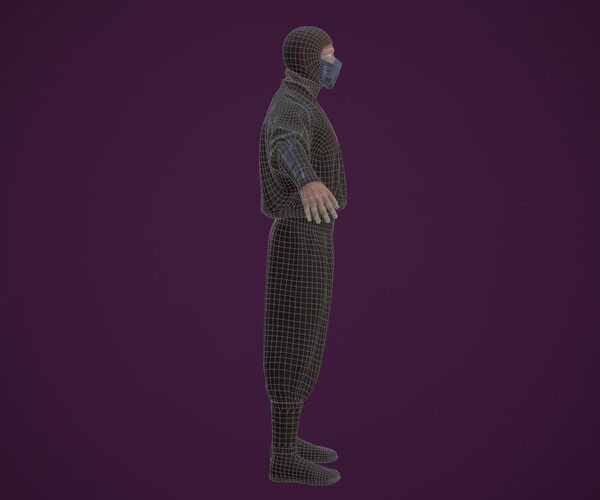 ArtStation - Ninja 01 Basemesh | Game Assets