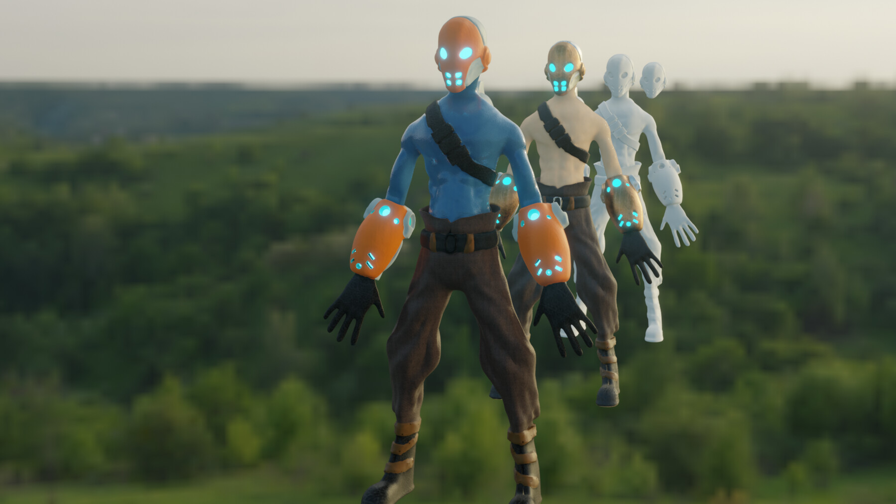 ArtStation - Blue cyborg | Resources