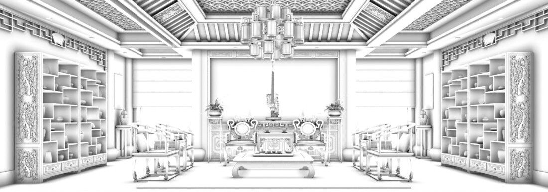 ArtStation - Living Room - Chinese Style-9422 | Resources